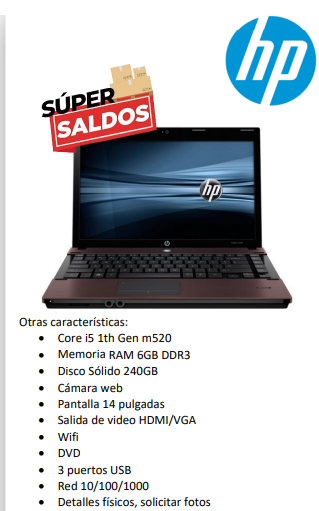 PORTÁTIL HP PROBOOK 4420s – Tecnofuturo